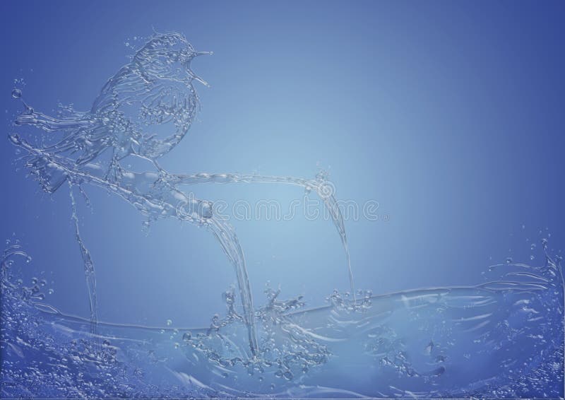 Water songbird stock illustration. Illustration of blue - 46971782