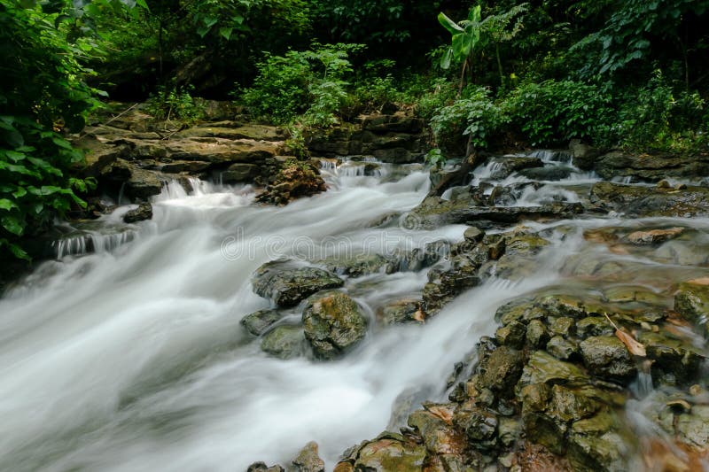 The Water Source Comes Out of a Gap in the Rocks Which is the Beginning ...