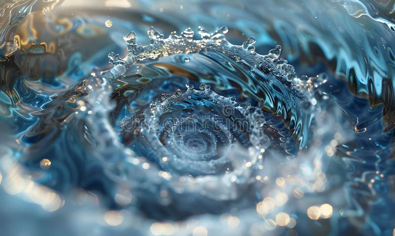 Water Spiral Background 3d Design, Generated by AI Stock Illustration ...