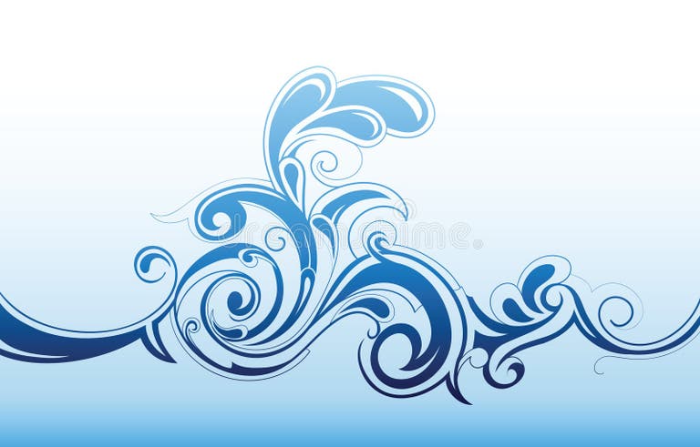Water Splash Tribal Wave Stock Illustrations – 292 Water Splash Tribal ...