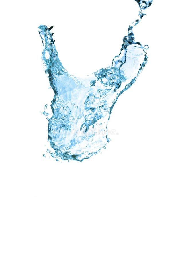 Water Splash Cutout on White Background Stock Image - Image of blue ...