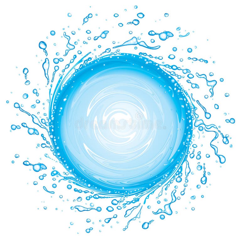 Water Splash stock vector. Illustration of spiral, dots - 15919992
