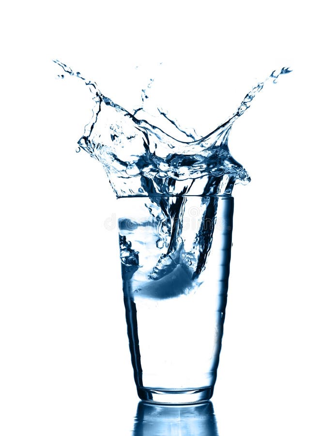 Ice Splashing in Cup of Water Stock Image - Image of liquid, beverage ...