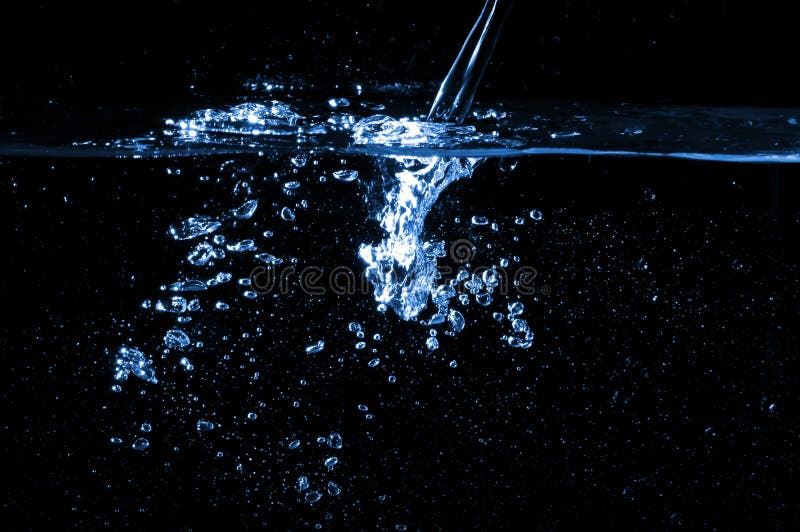 Blue Tear Drop Shape Black Background Stock Photos - Free & Royalty ...