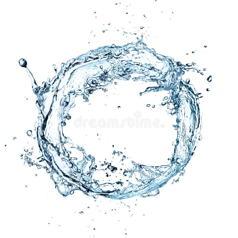 Water Splash in Circle - Round Shape Stock Image - Image of cold ...