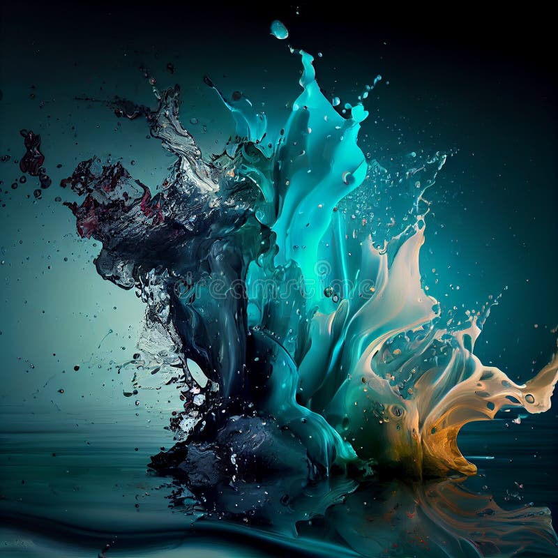 Water Splash Abstract Wallpaper Stock Illustration - Illustration of ...