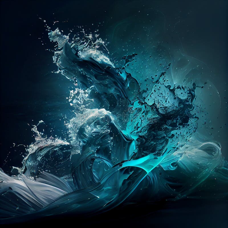 Water Splash Abstract Wallpaper Stock Illustration - Illustration of ...