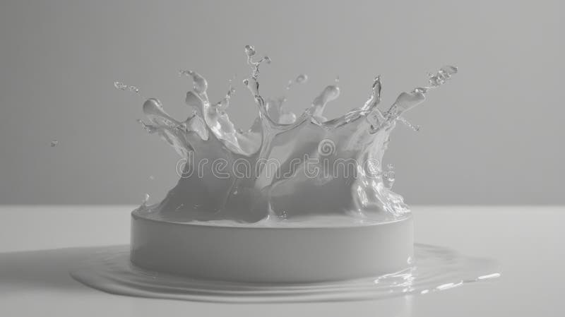 Water Splash Against a White Backdrop with Added Liquid Effects Stock ...