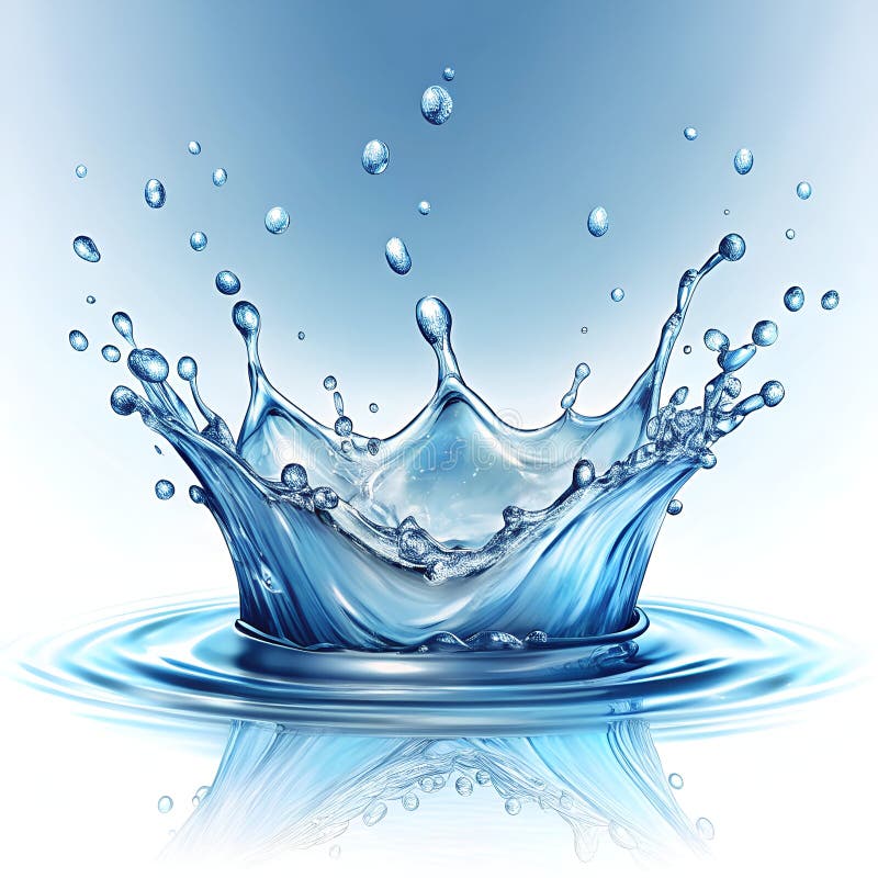 Water Splash and Air Bubbles Vector Stock Illustration - Illustration ...