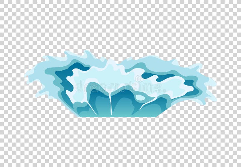 Water Splash Animation. Shock Waves on Transparent Background. Spray ...