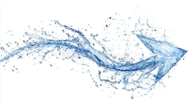 Water Splash Arrow Design, Dynamic Movement, Fluidity Stock Image ...
