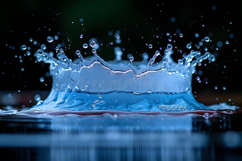 Water Splash Art with Dramatic Lighting for Creative Designs Generative ...