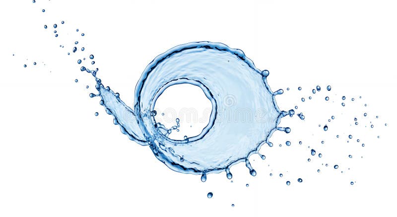 Water Splash Art: Dynamic Circular Water Splash on White Background ...