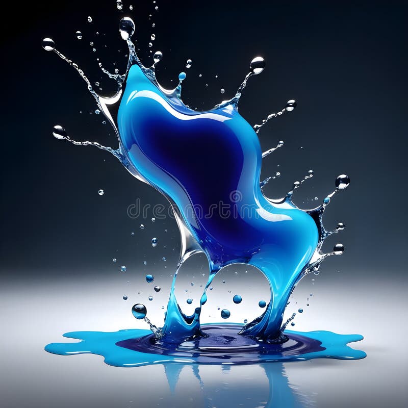 Water splash art stock illustration. Illustration of splash - 291709148