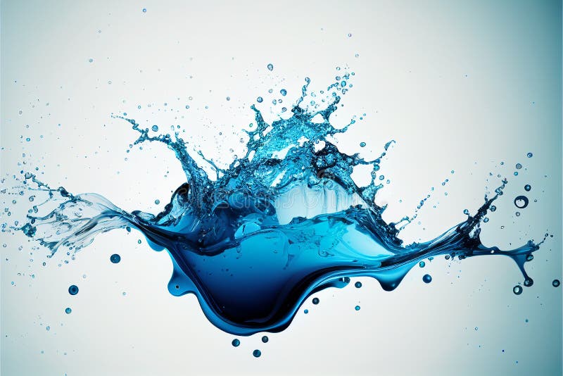 Water Splash Background. Blue Liquid Clean Abstract Wave Water Stock ...