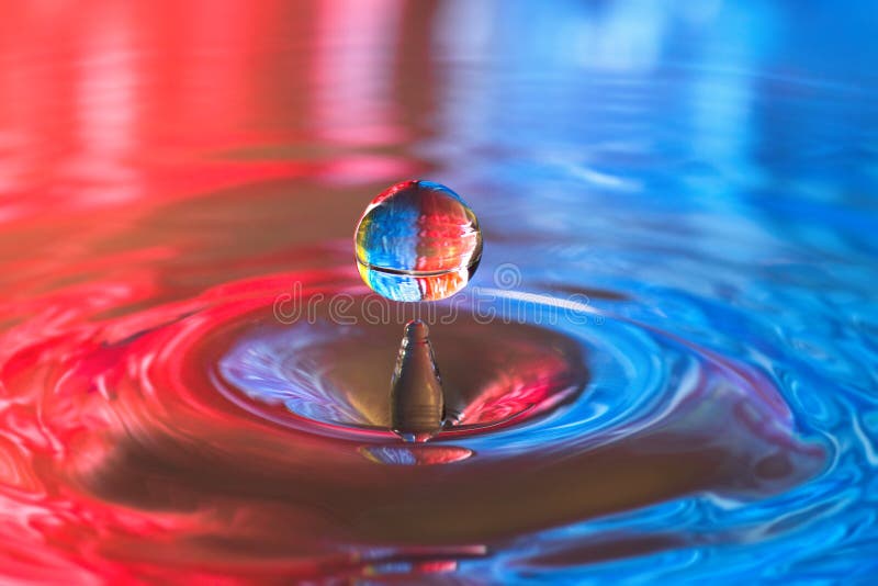 Colored Water Splash, Background of Drop Falling into the Water Stock ...