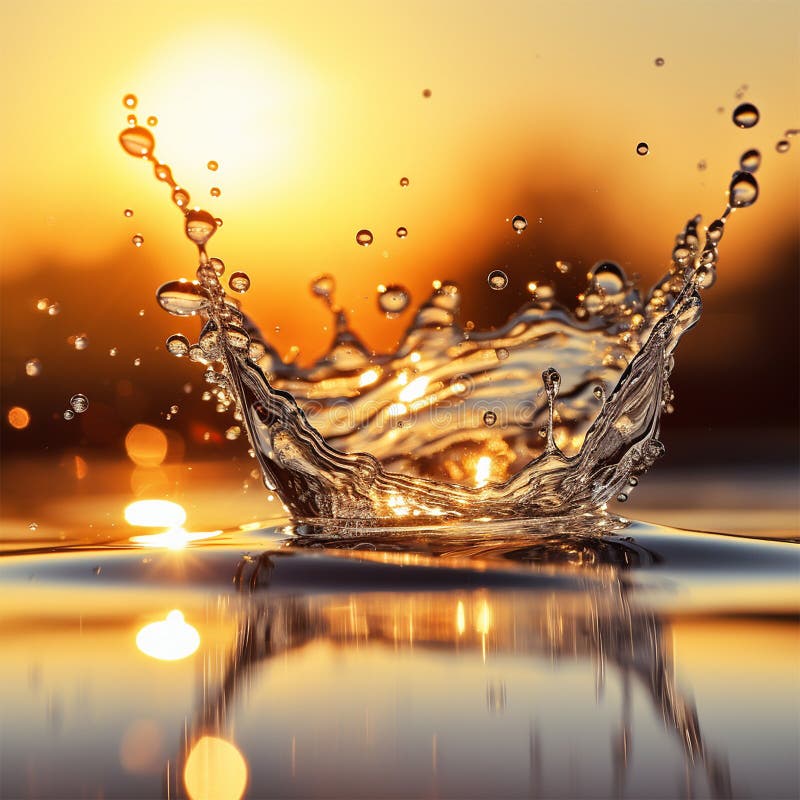 Water Splash Background, Dynamic Abstract Liquid Macro Wave, Soft Light ...