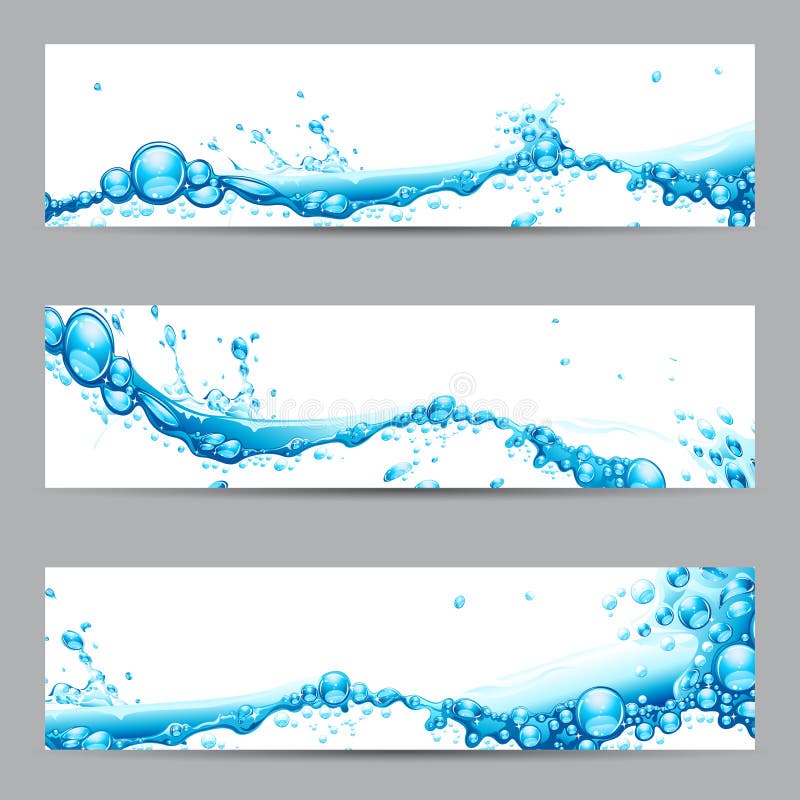 Water Splash Banner stock vector. Illustration of background - 25852118