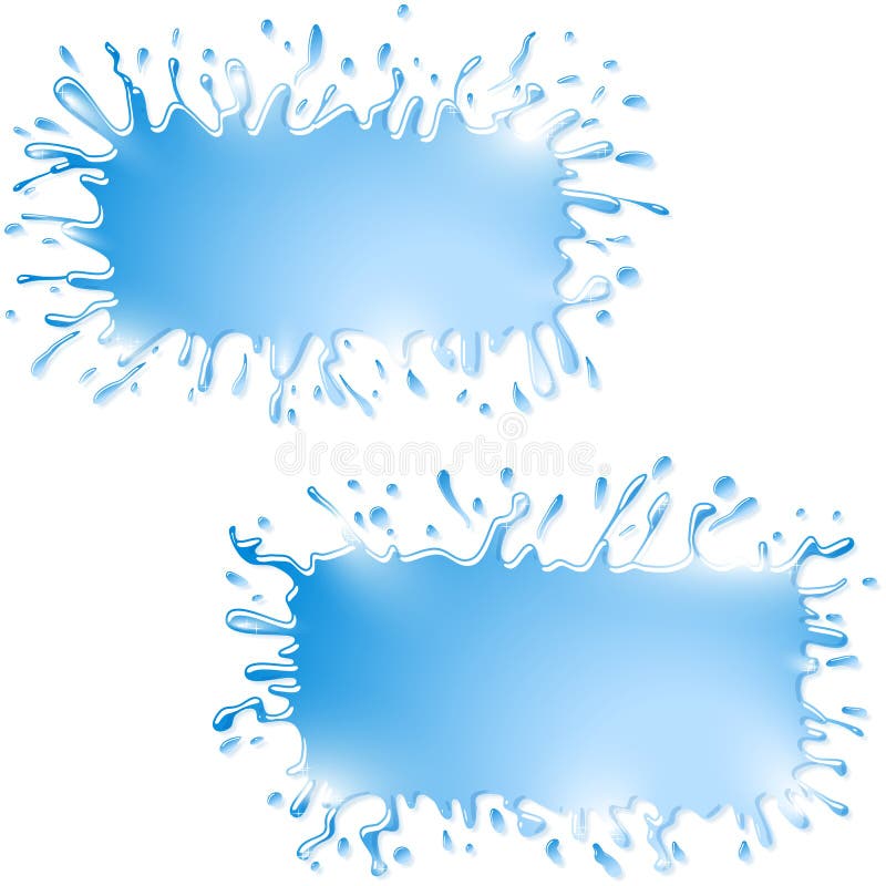 Water Splash Banner Set stock vector. Illustration of symbol - 44215641
