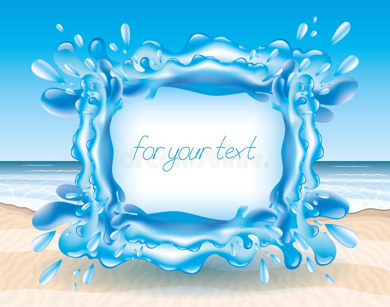 Water Splash Border Splash Frame Stock Illustration By ©lenmdp