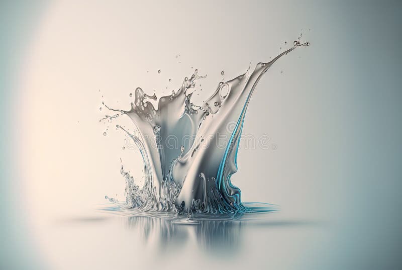 Water Splash with Beautiful Drops Flying Away. Liquid Motion Background ...