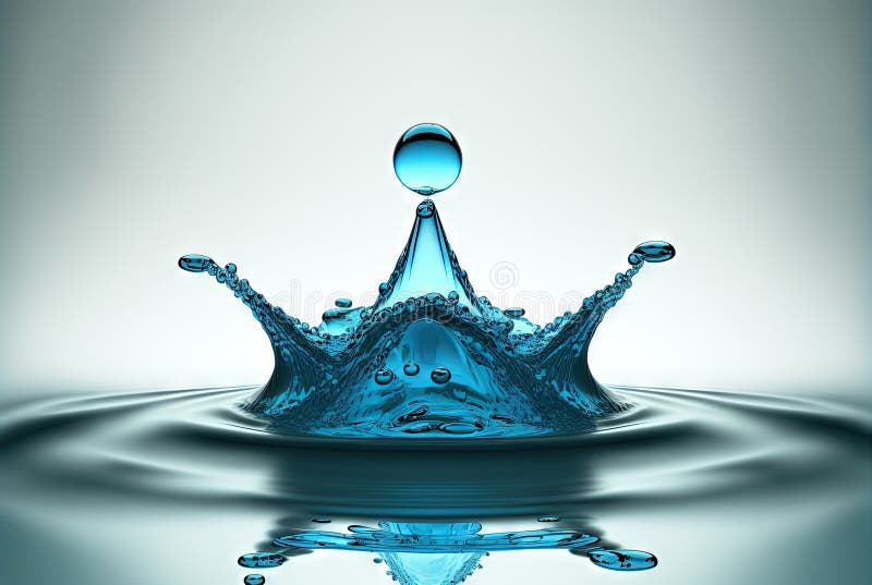 Water Splash with Beautiful Drops Flying Away. Liquid Motion Background ...