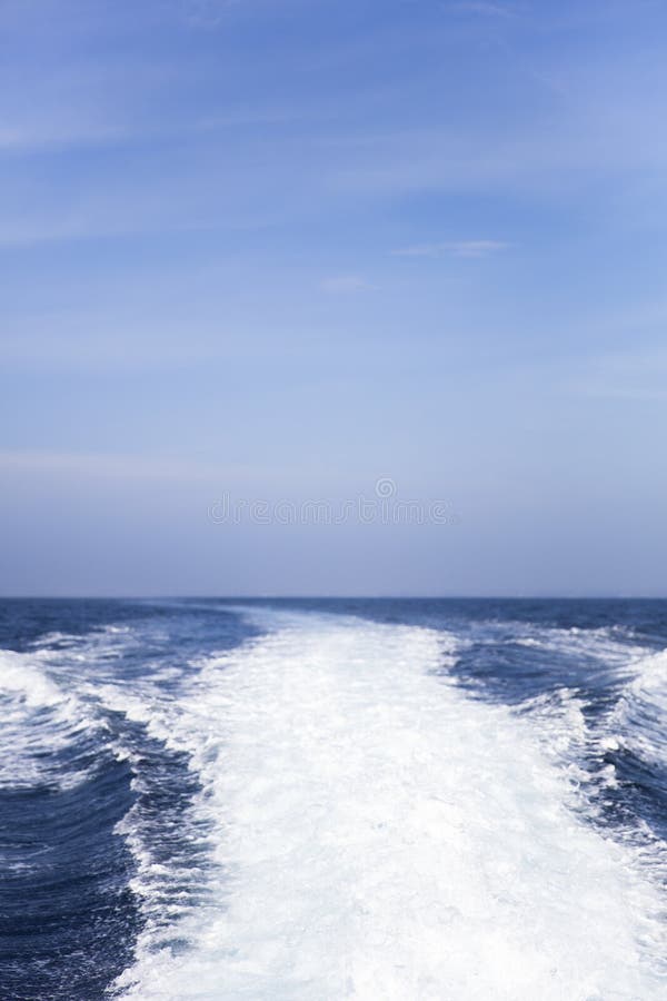 Water Splash Behind the Speed Boat in the Ocean Stock Photo - Image of ...