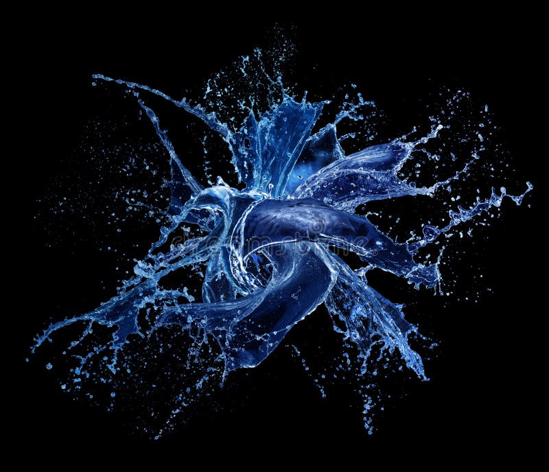 Water Splash on the Black Background Stock Photo - Image of black ...