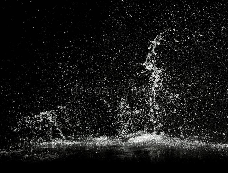 Water Splash on Black Background 2 Stock Image - Image of ...