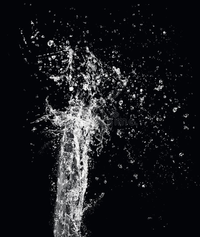 WATER SPLASH BLACK BACKGROUND Stock Photo - Image of energy, beverage ...