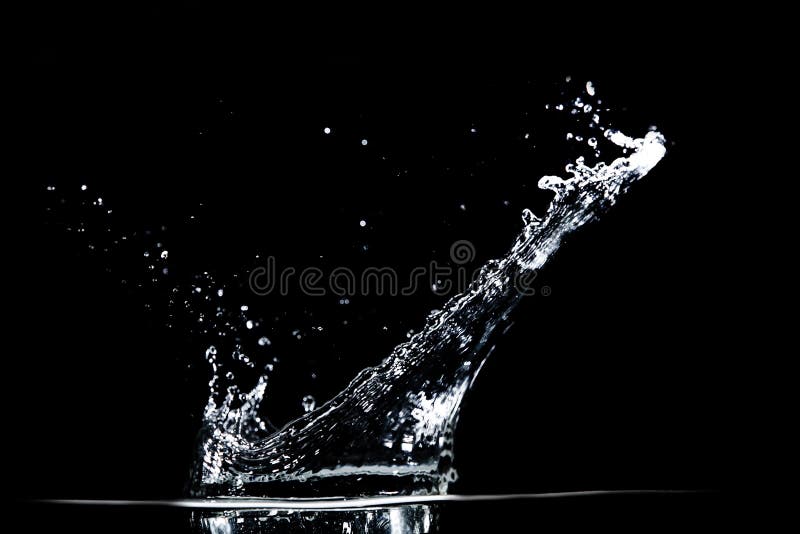 Water splash on black stock photo. Image of falling - 111975046