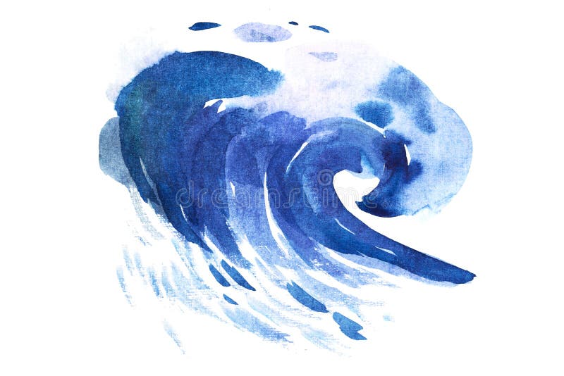 Water Splash Blue Wave Wavy Symbol Watecolor Stock Photo - Image of ...