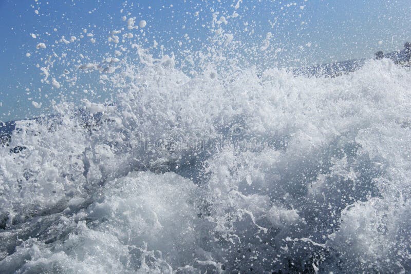 Water Splash from Boat Speed Stock Image - Image of flow, droplets ...