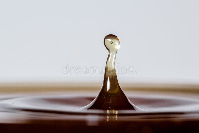 Water Splash with Brown Drop and Waves Stock Image - Image of drop ...