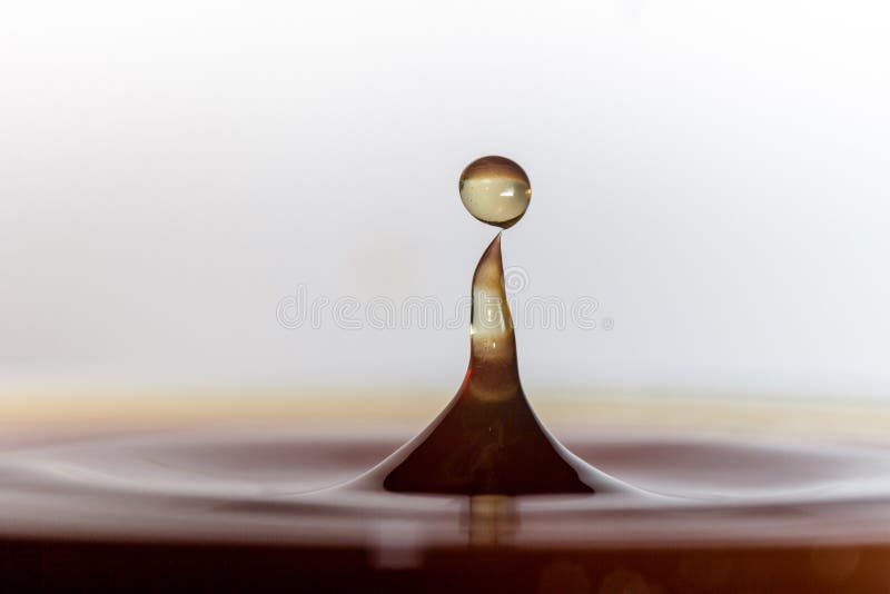 Brown Water Splash with Drop and Waves Stock Image - Image of bubbles ...