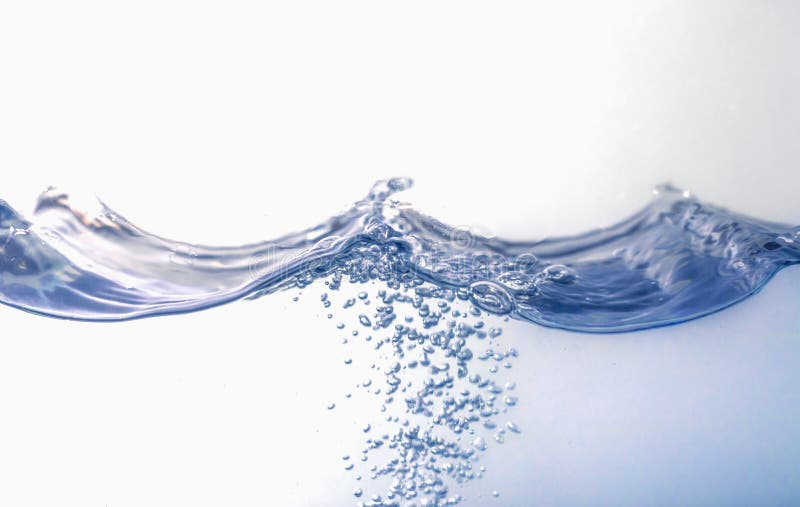 Water Splash with Bubbles of Air Stock Image - Image of color ...