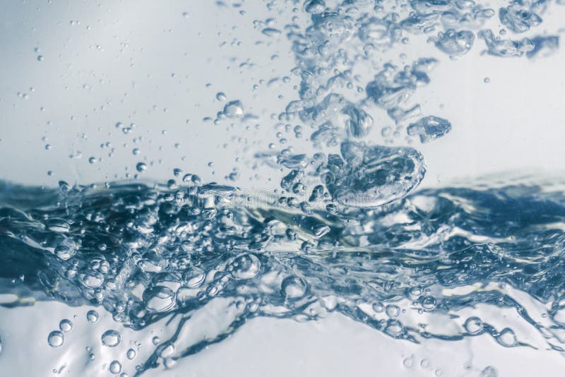 Water Splash with Bubbles of Air Stock Photo - Image of blob ...