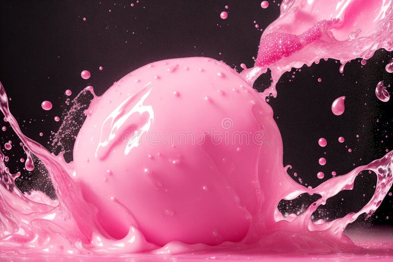 Water Splash with Bubbles on Blue Background. Abstract Background ...