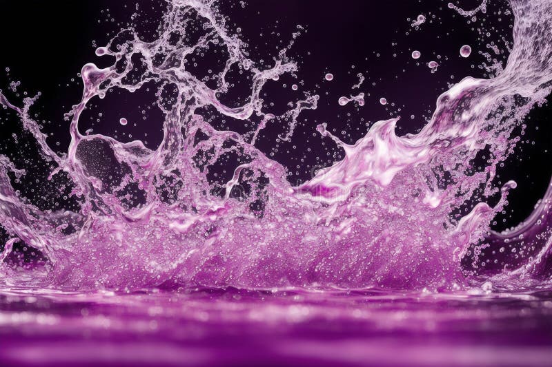 Water Splash with Bubbles on Blue Background. Abstract Background ...