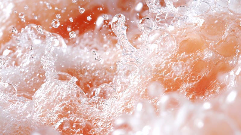 Water Splash with Bubbles and Movement Creating Beautiful Abstract ...