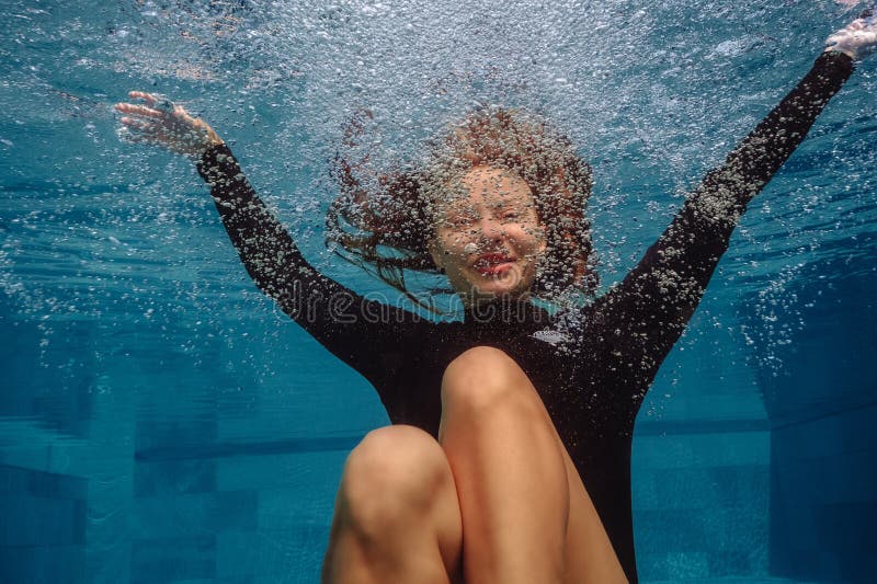 Woman underwater stock photo. Image of light, ocean - 377261318