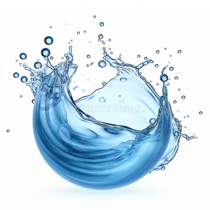 Water Splash Captured in Perfect Sphere Form, Isolated, Ai Generated ...