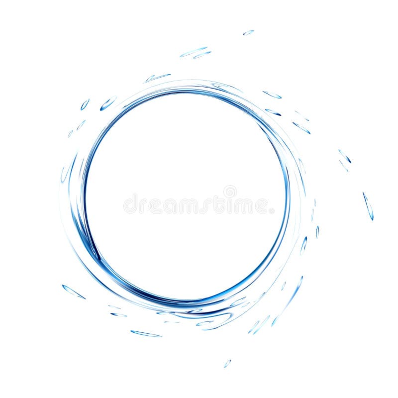 Blue Circle Water Splash and Drops Isolated on Transparent Background ...