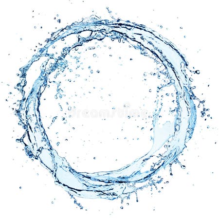 Water Splash in Circle - Round Shape Stock Image - Image of cold ...
