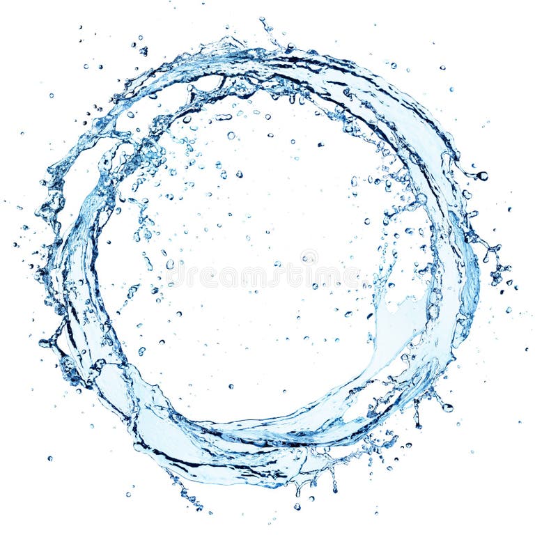 Water Splash in Circle - Round Shape Stock Image - Image of cold ...