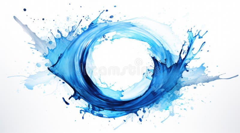 Water Splash in Circle Shape Isolated on White Background Stock Photo ...