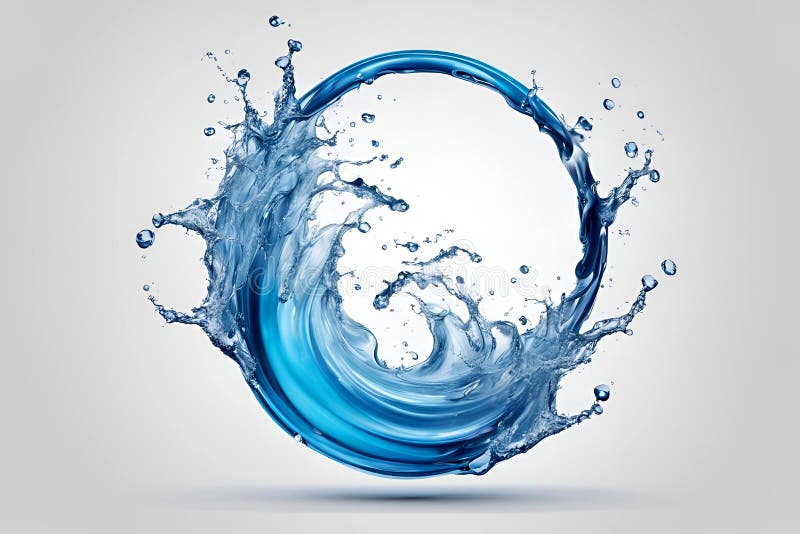 Water splash in circle. stock illustration. Illustration of drawing ...