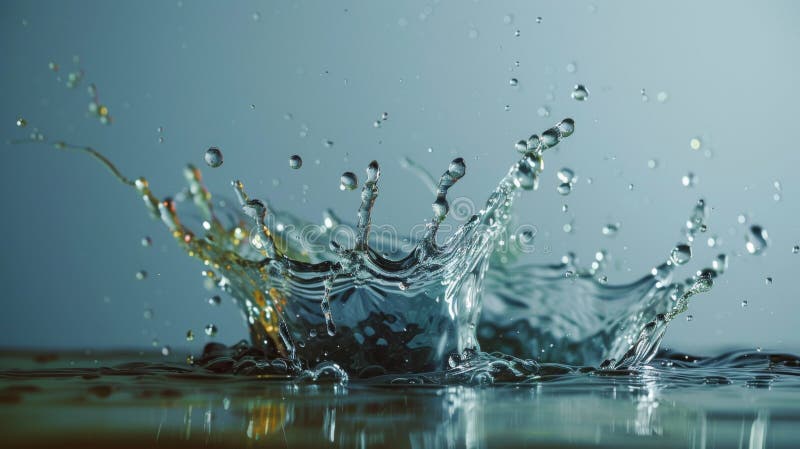 Water Splash with Clear Droplets Stock Image - Image of dynamic, macro ...