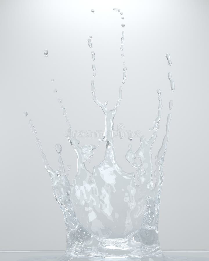 Water Splash with Clipping Path Stock Illustration - Illustration of ...