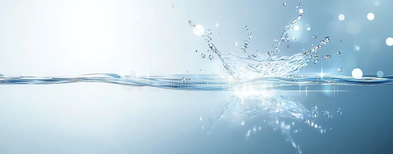 Water Splash Creating Beautiful Ripples and Reflections Over a Serene ...